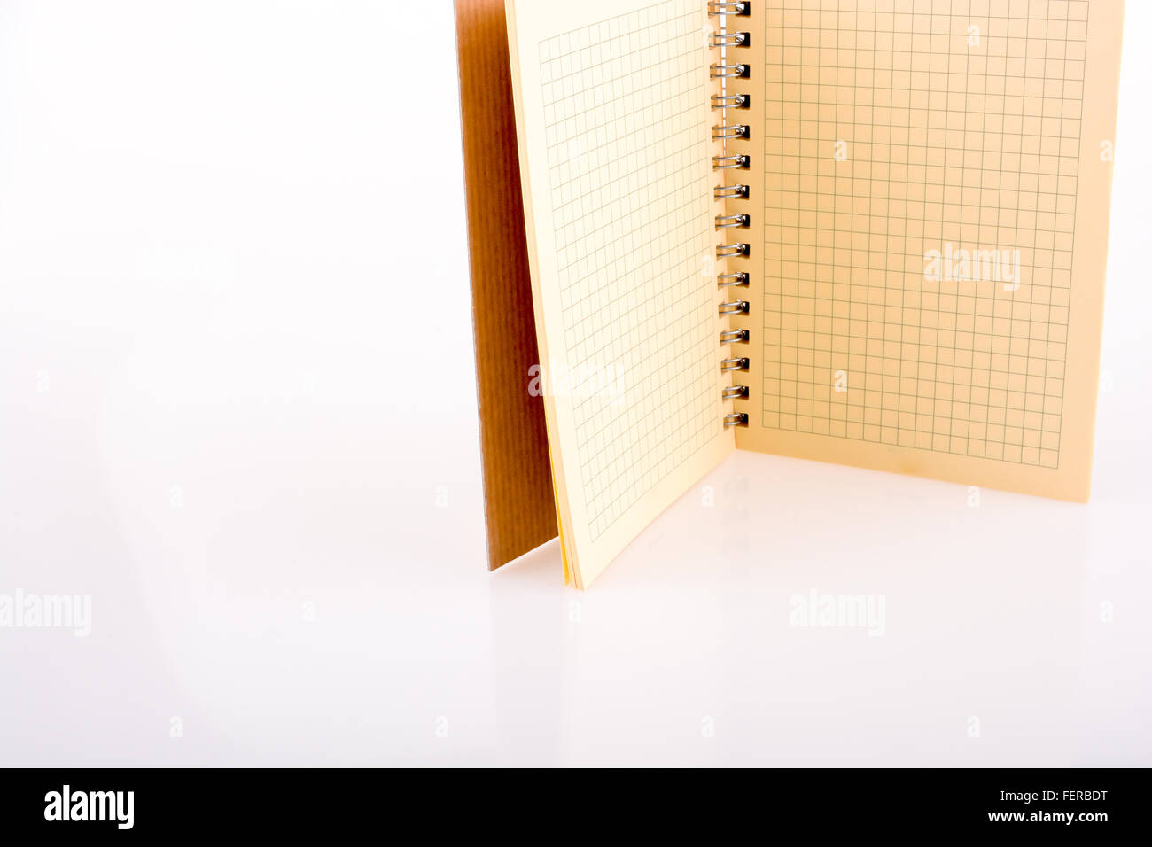 Spiral notebook on a white background Stock Photo - Alamy