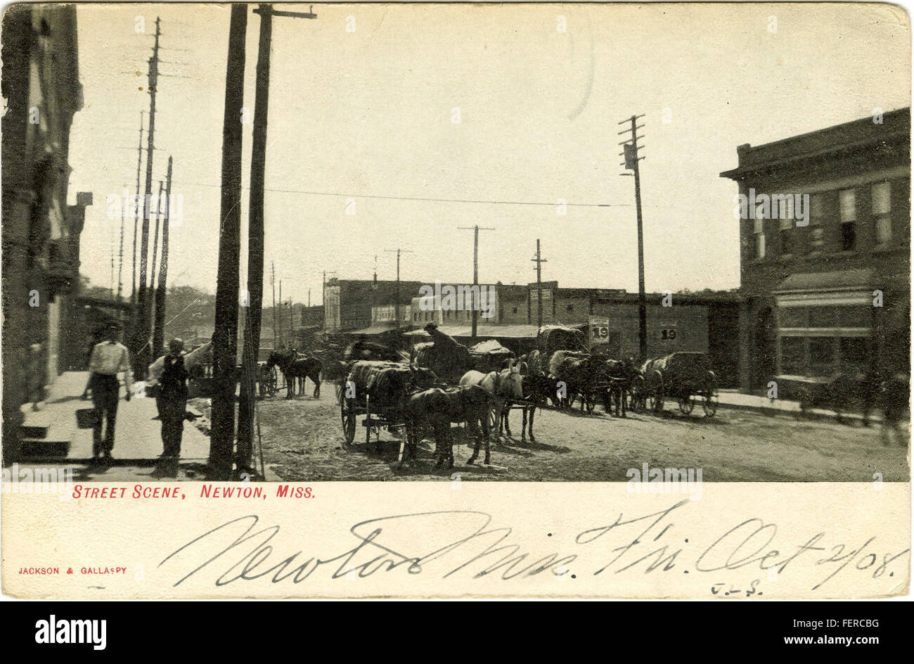 A historical street scene from Newton, Mississippi, showcasing the town ...