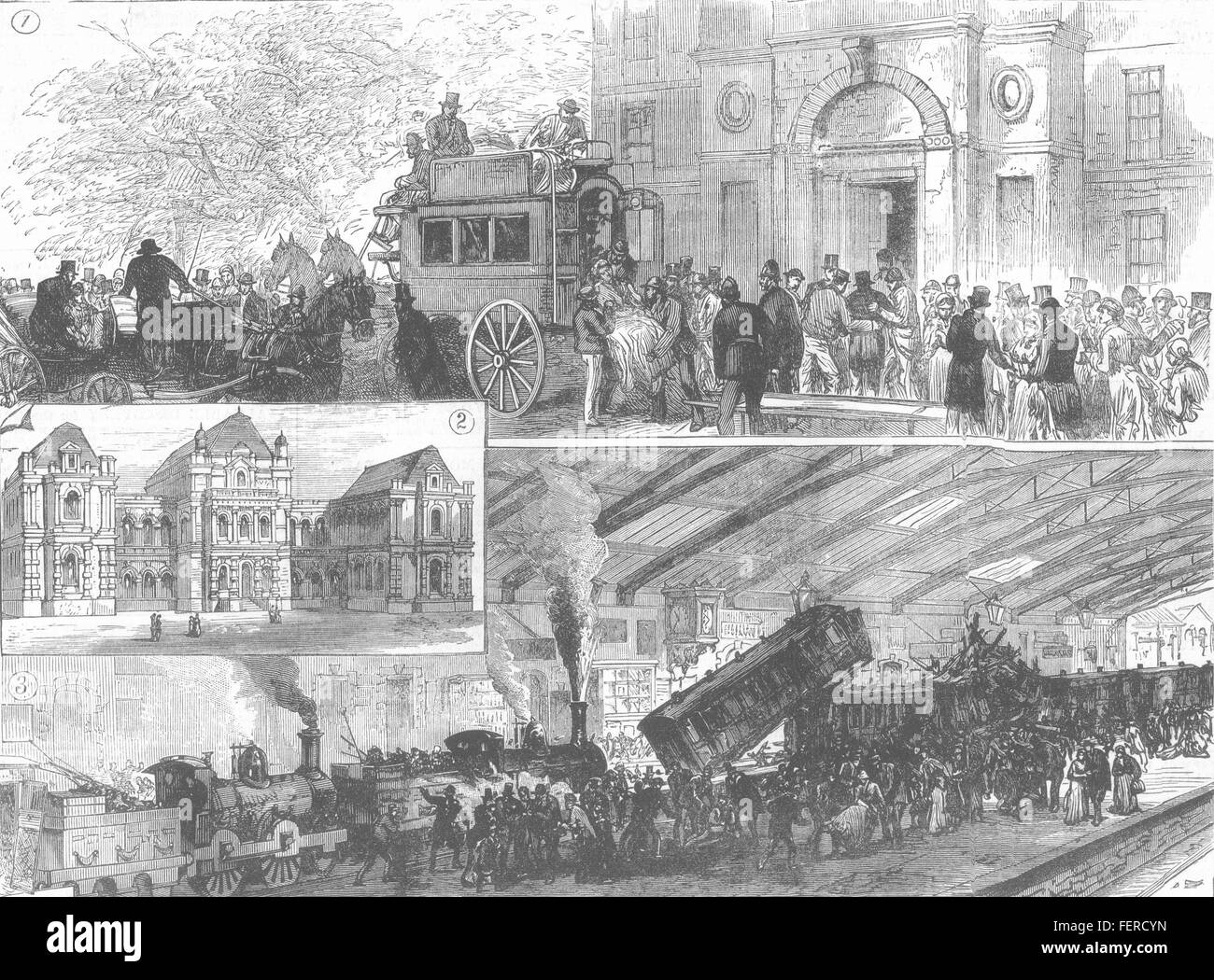 BLACKBURN The fatal railway collision. Lancashire 1880. Illustrated ...