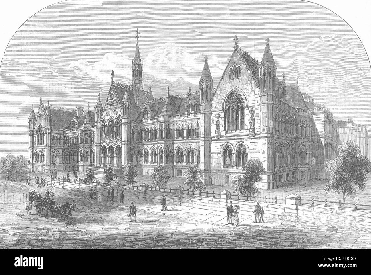NOTTINGHAM The New University College 1881. Illustrated London News ...