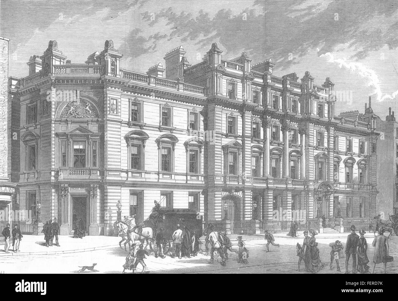 BOW STREET New Courthouse and Police Station. London 1880. Illustrated ...