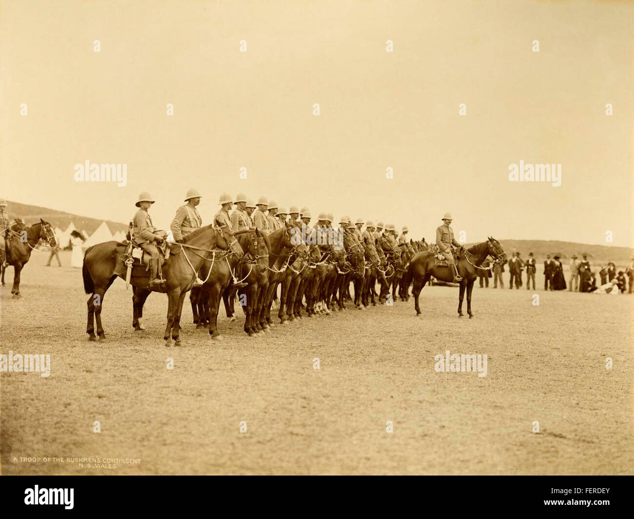 A photograph depicting a troop of Bushmen's Contingent in New South ...