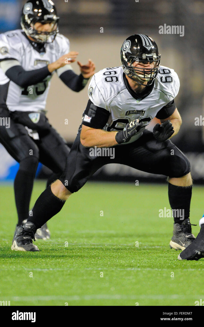 Orlando, FL, USA. 5th Nov, 2010. Omaha Nighthawks offensive lineman ...
