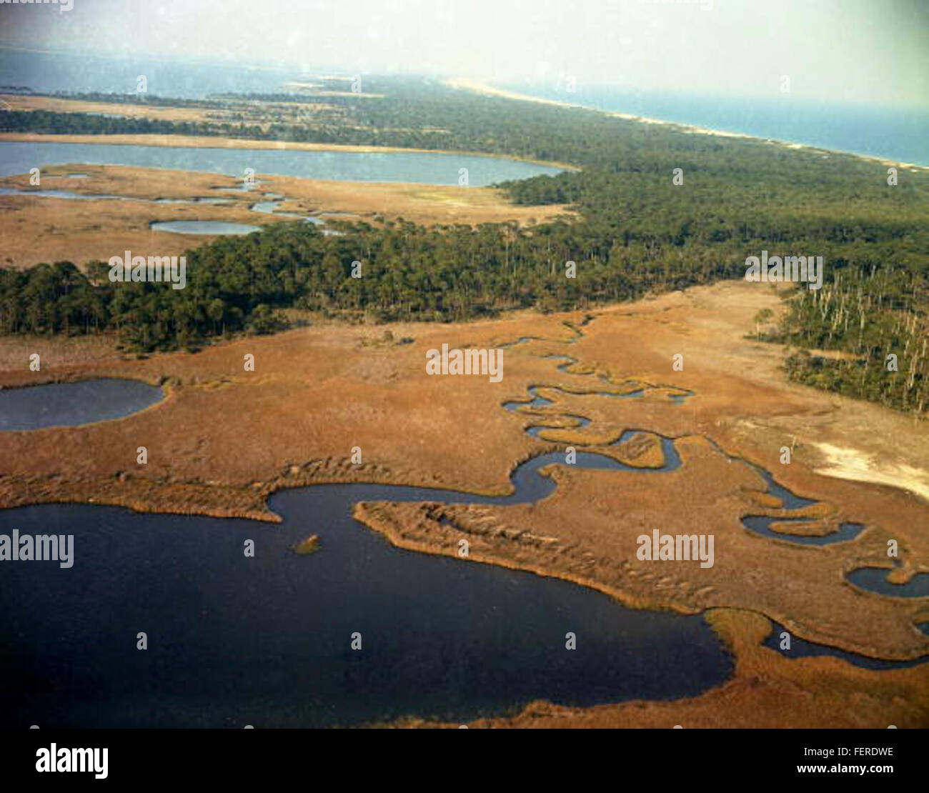 Aerial view overlooking St George Island in Franklin County Stock Photo ...