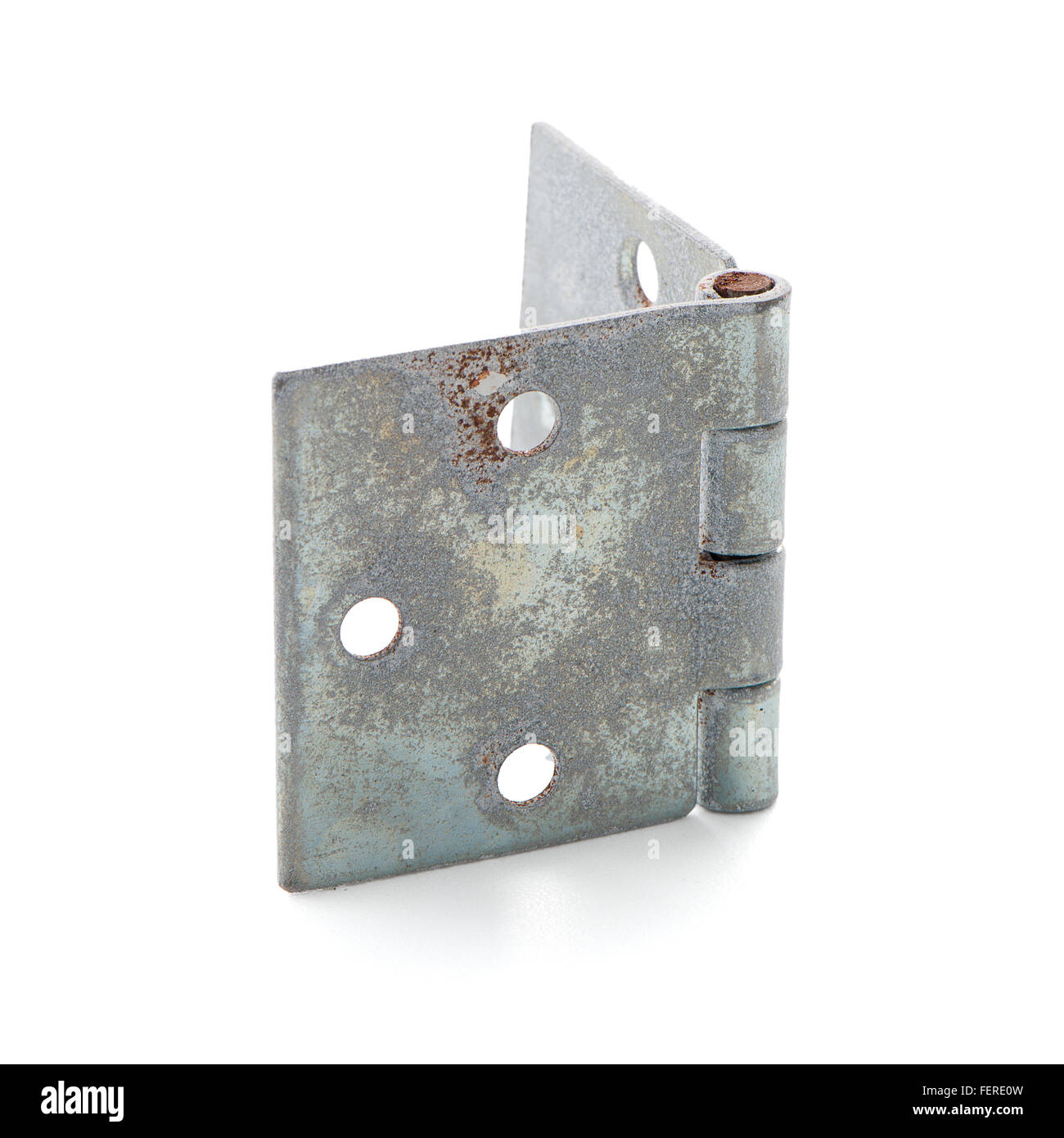 Single door hinge isolated on white background Stock Photo - Alamy