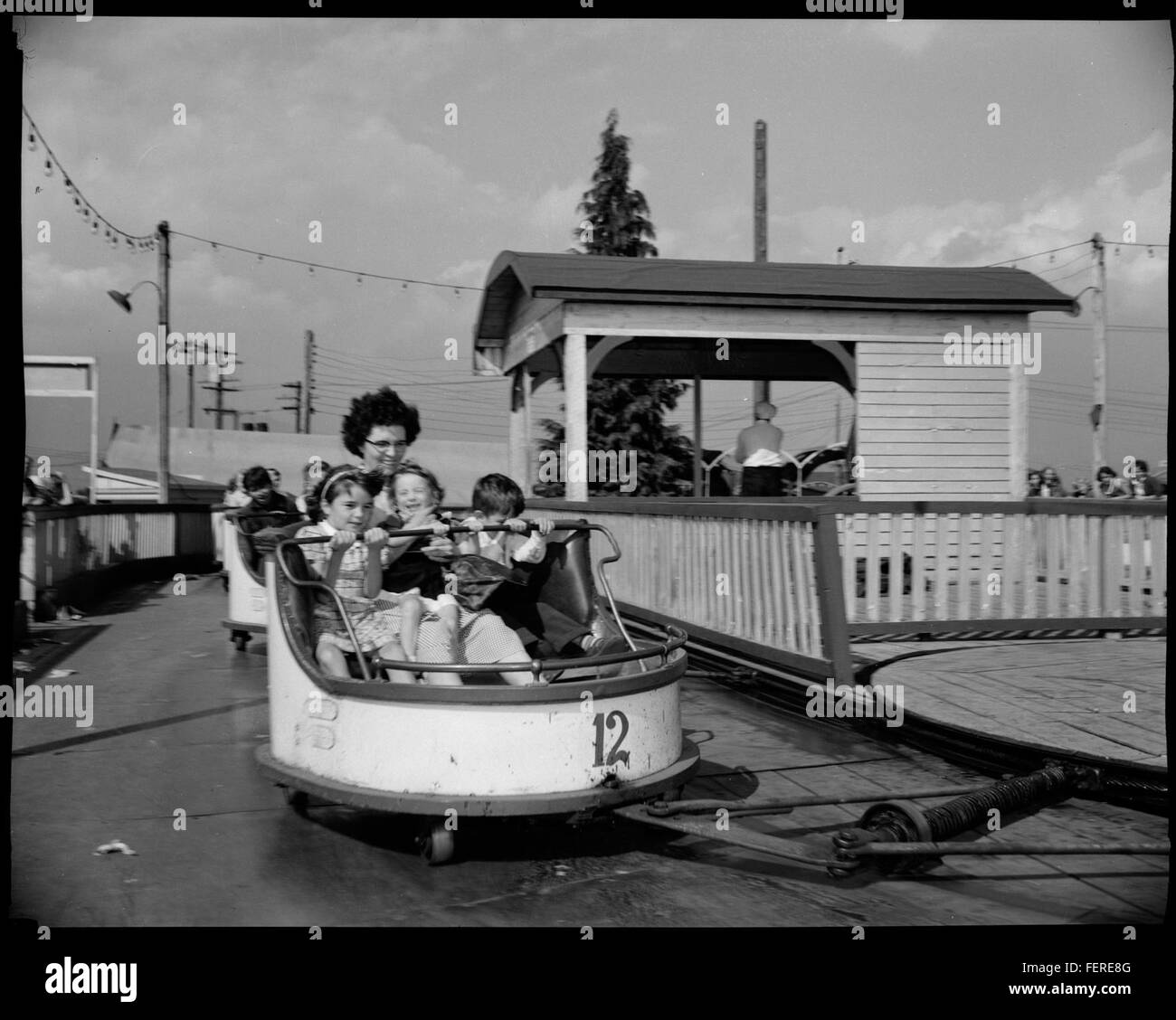 A photograph of the Playland amusement park rides, showcasing the fun ...