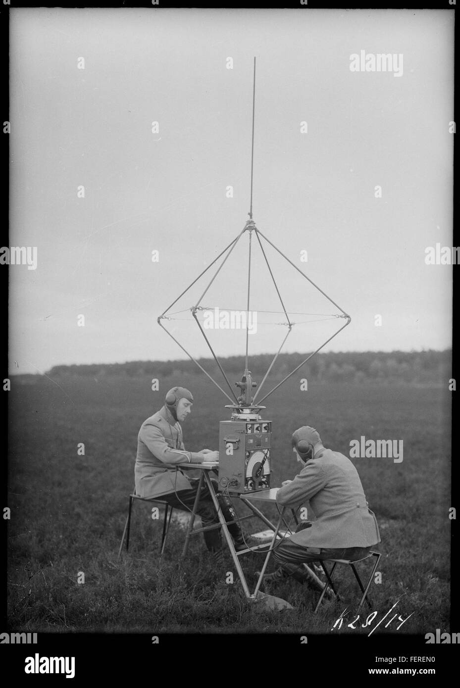 A photograph of a radio antenna from 2011, showcasing the structure ...