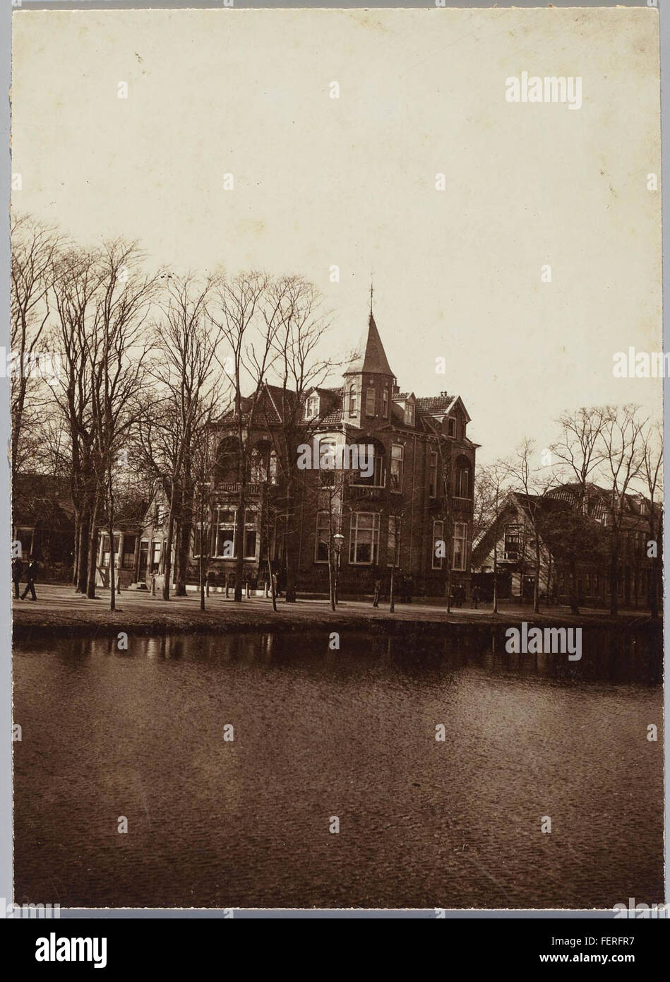 A historical photograph from around 1900 showing Varnebroek in Alkmaar ...