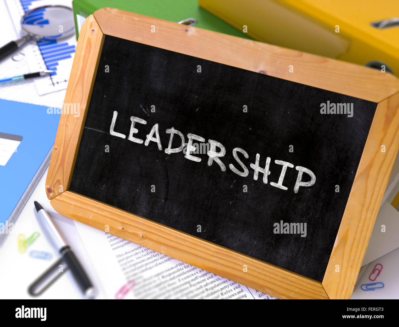 Hand Drawn Leadership Concept on Small Chalkboard Stock Photo - Alamy
