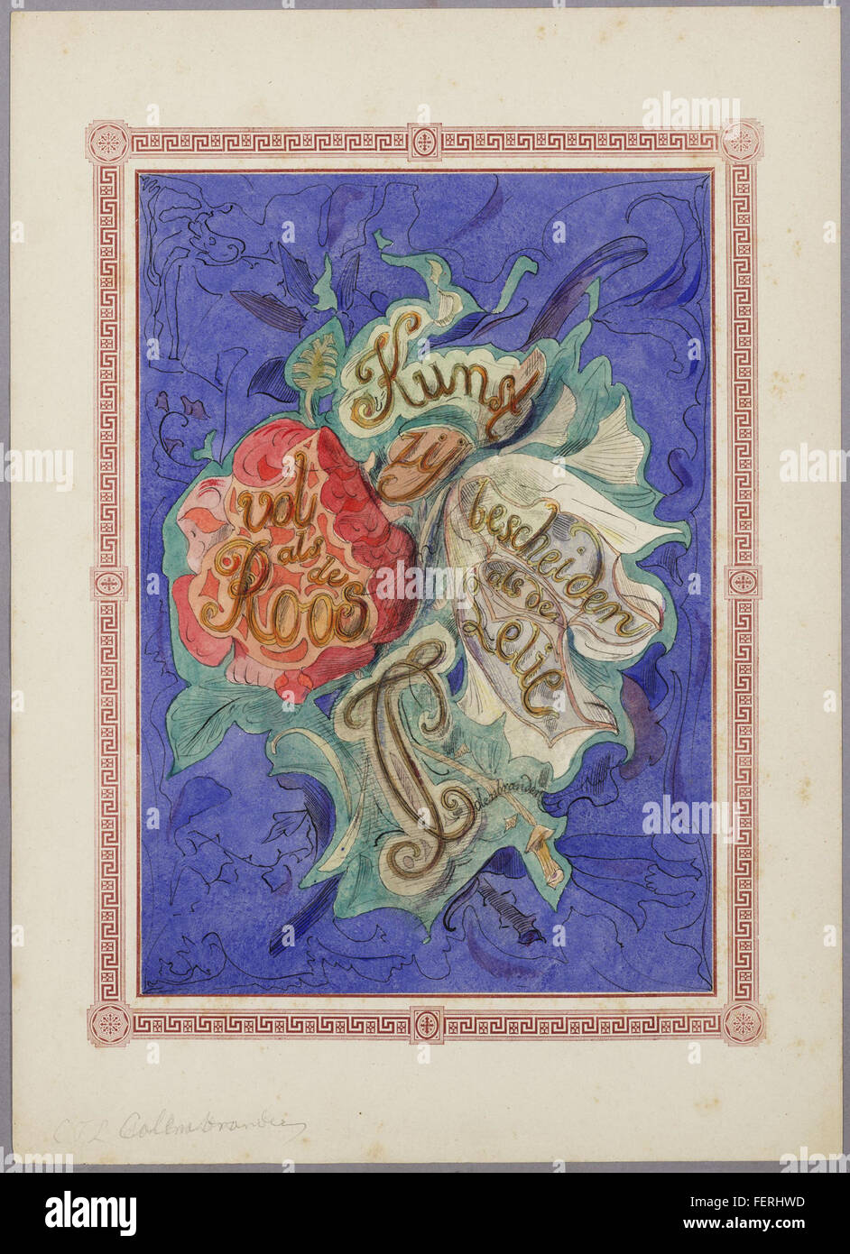 A collection of inscriptions and sketches in an album known as an Album ...