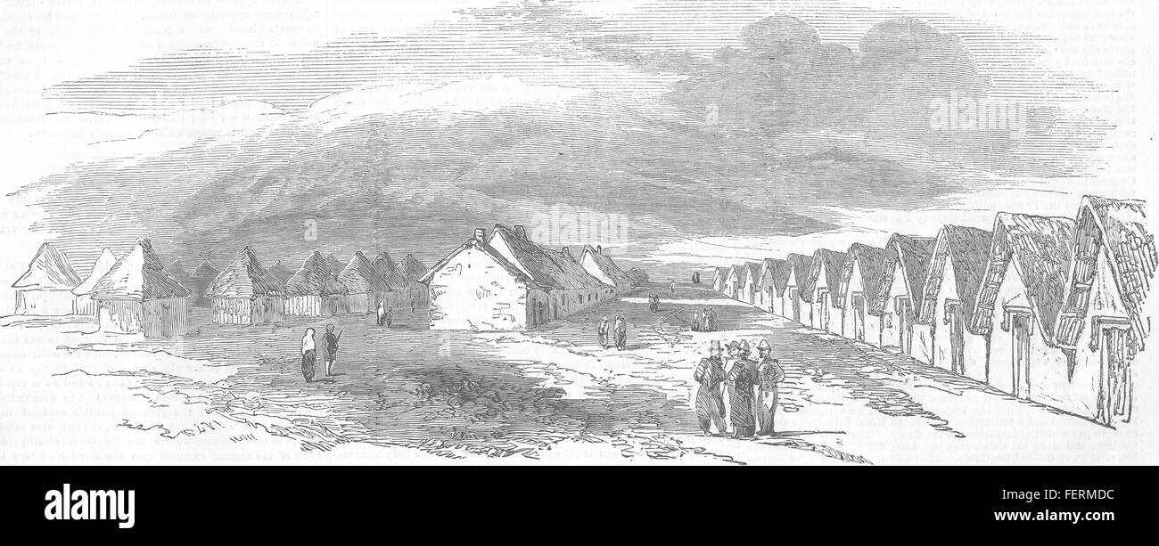 FRANCE Sketch of portion of The Camp at St Omer 1854. Illustrated ...