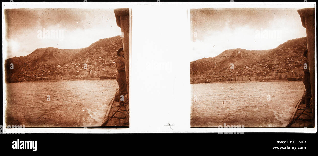 A photograph from Anzac Cove during the Gallipoli Campaign in May 1915 ...