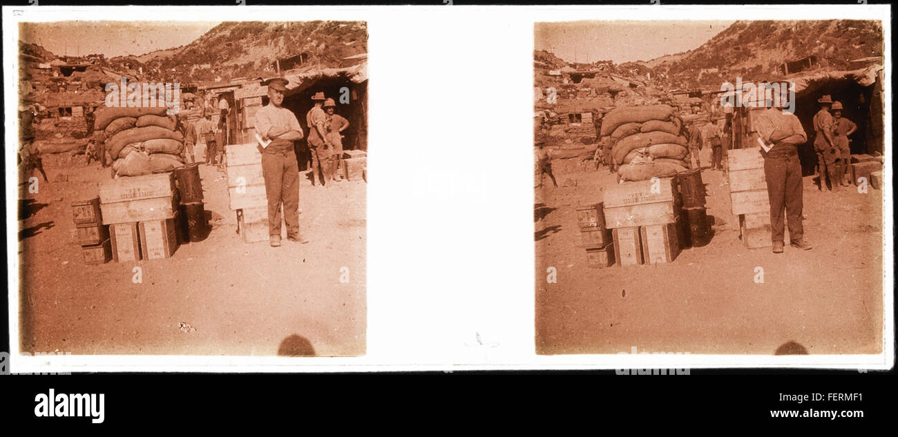 A photograph of trench warfare at Anzac Cove during the Gallipoli ...