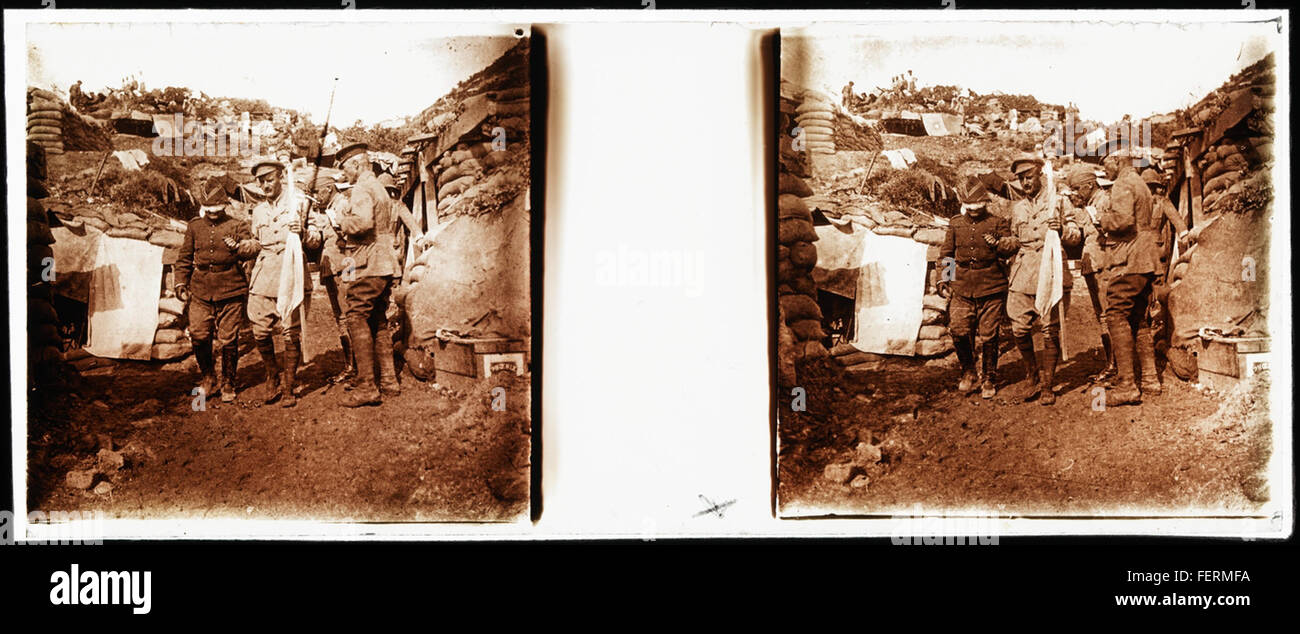 The image captures the intense conditions of trench warfare at Anzac ...