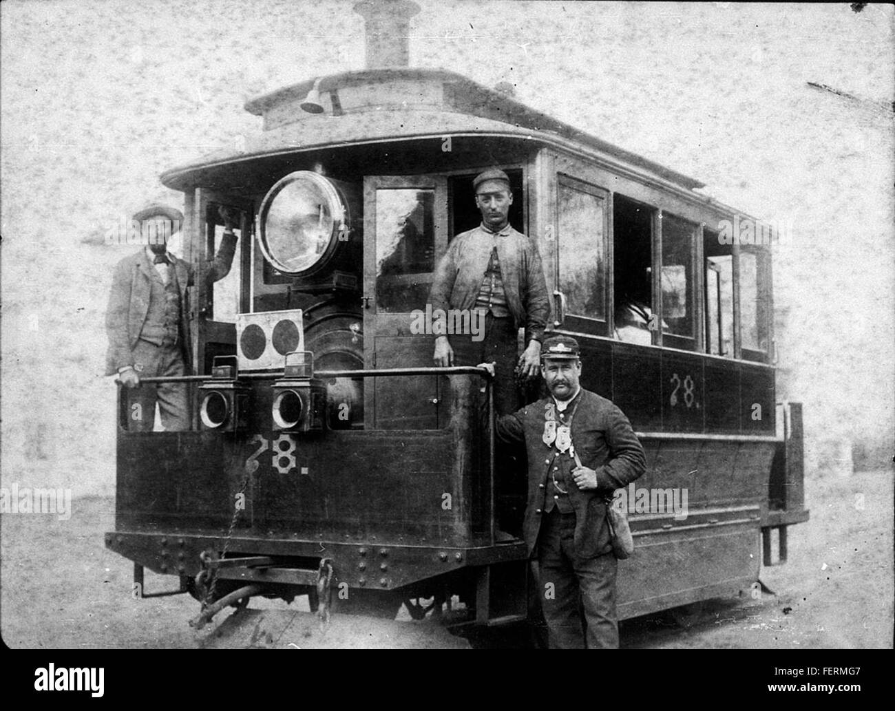 A photograph capturing Baldwin steam tram 78, the last tram running ...