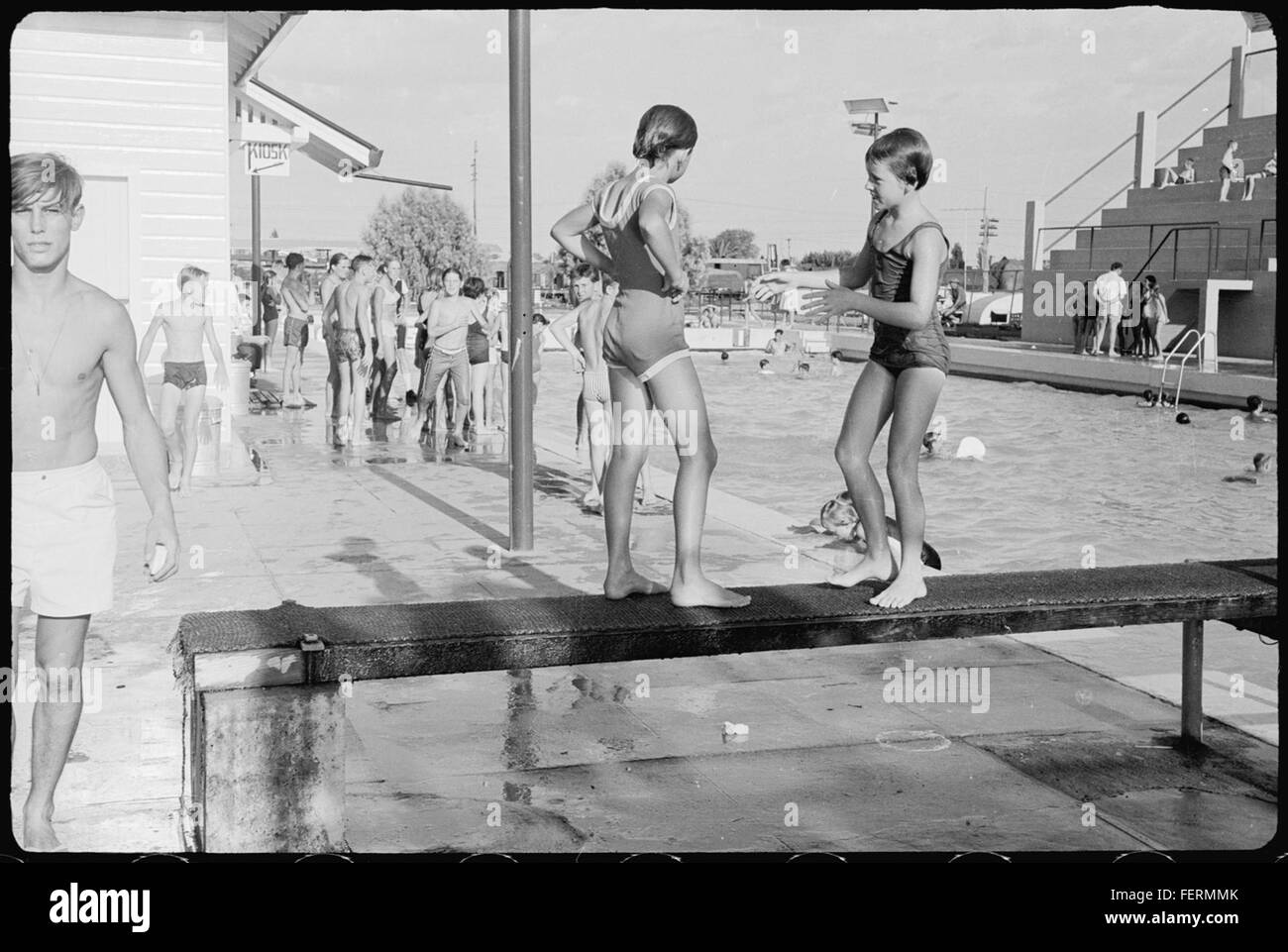 Children inside Moree Artesian Baths and Olympic Pool, February 1965 ...