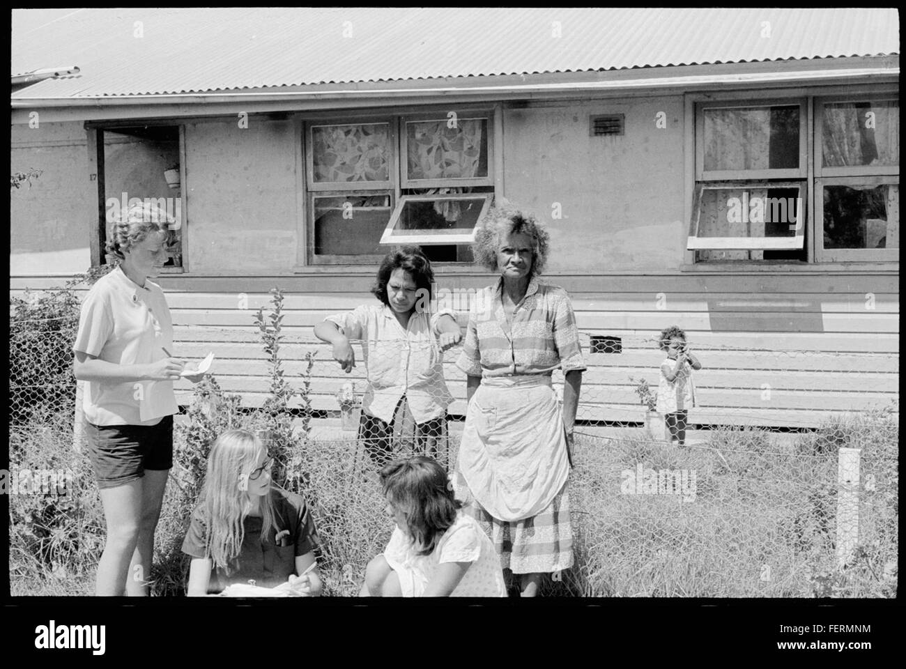 Ann Curthoys and Louise Higham, journalists, interview residents at ...