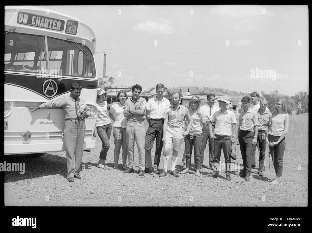 Freedom riders at Bowraville left to right, Gerry Mason, Hat Healy ...
