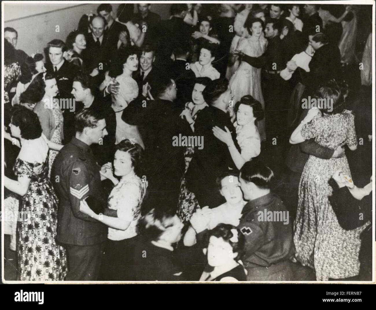 A photograph from around 1942 captures ballroom dancing in Canberra ...