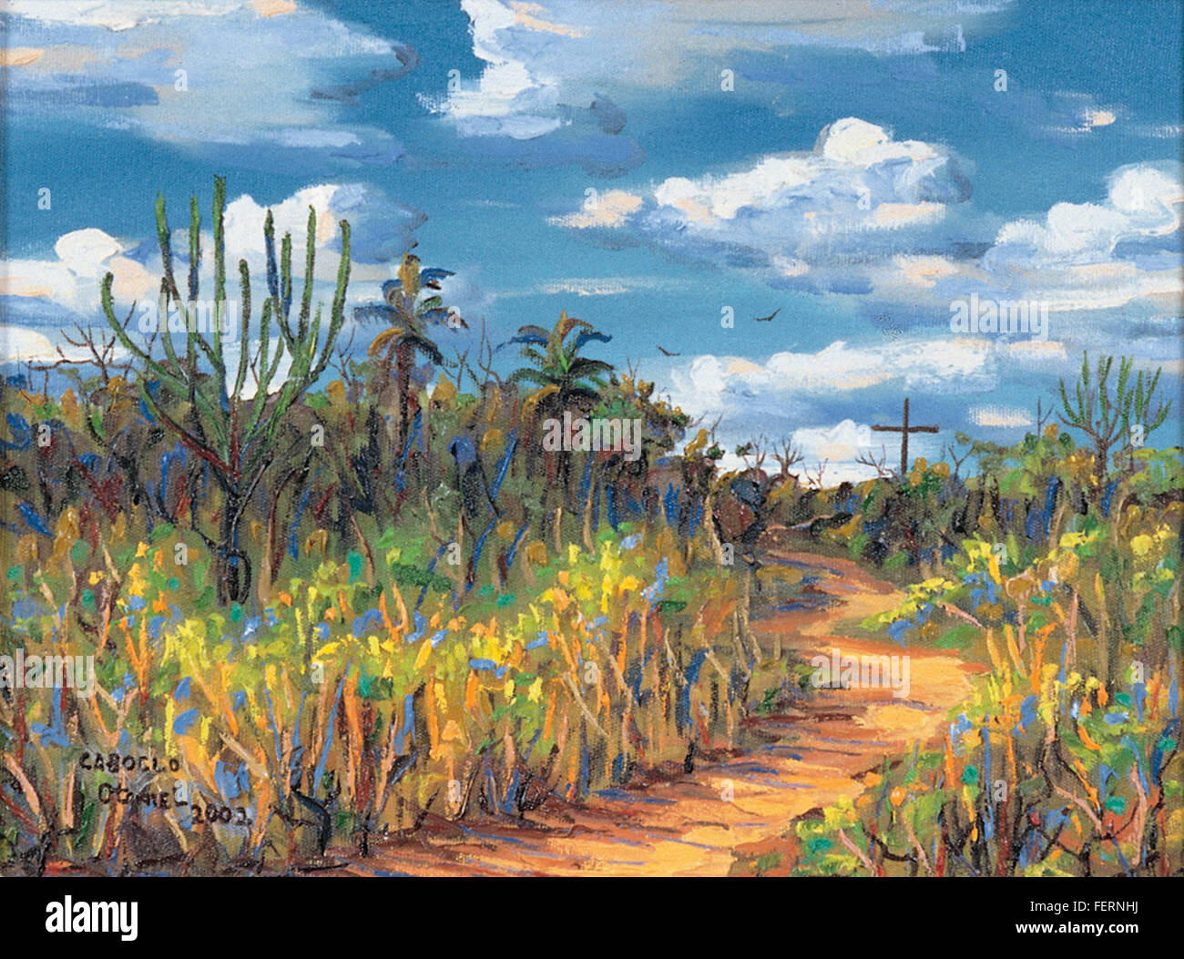 This painting by Otoniel Fernandes Neto, titled 'Caboclo,' was created ...