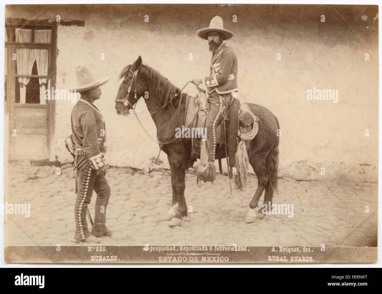 This photograph captures the Rurales, a paramilitary police force that ...
