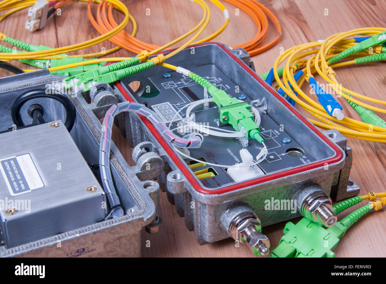 Fiber optic device ready for packet data transmission Stock Photo - Alamy