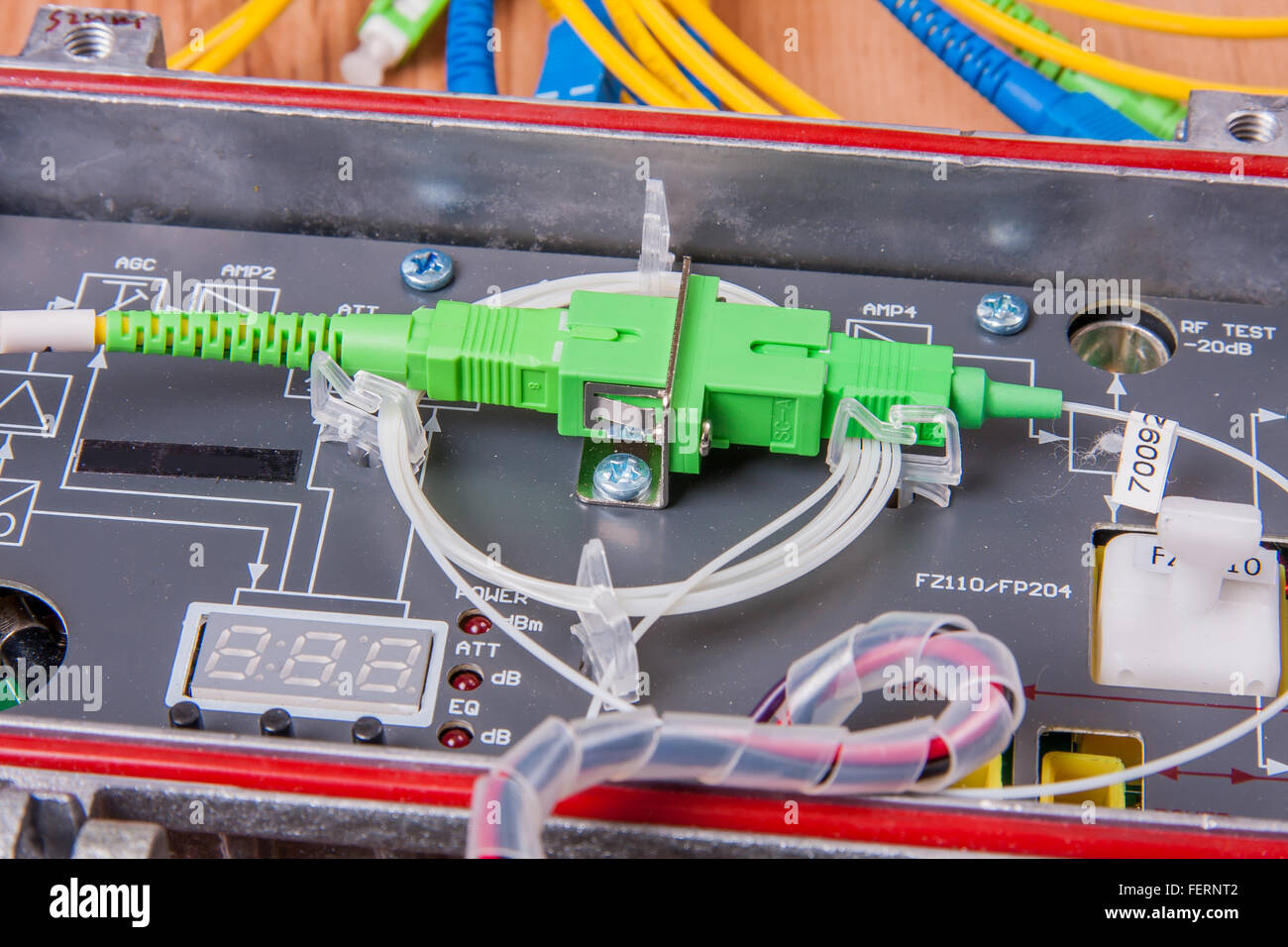 Fiber optic device ready for packet data transmission Stock Photo - Alamy