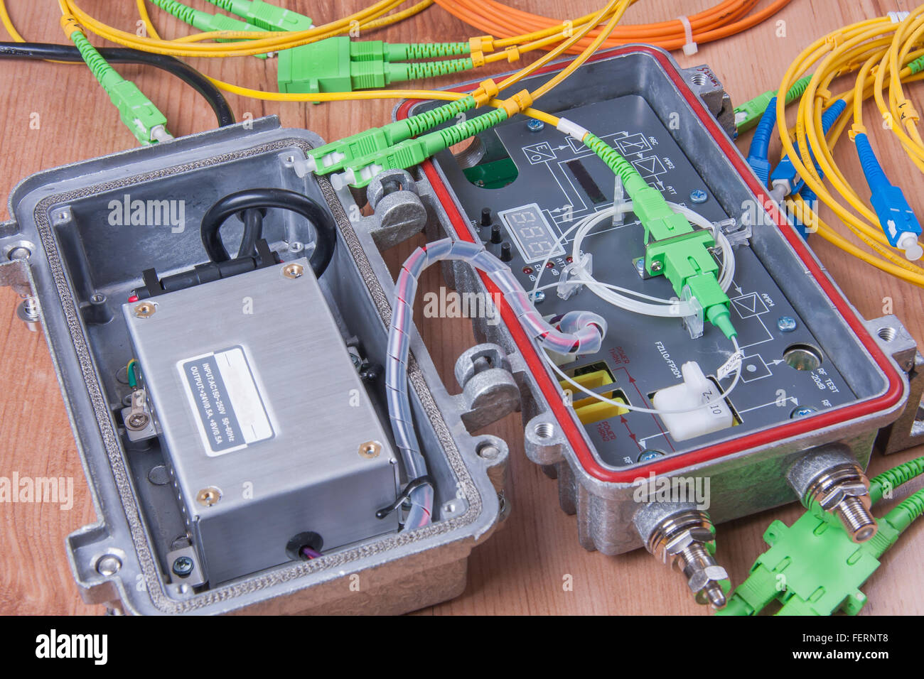 Fiber optic device ready for packet data transmission Stock Photo - Alamy