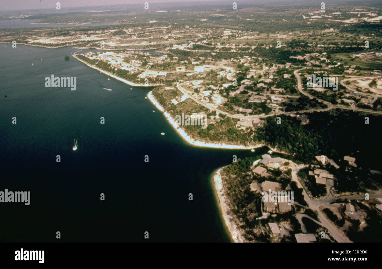 A depiction of Austin's lake showing its fluctuating water levels ...