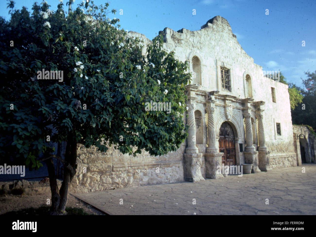 The Alamo, located in San Antonio, Texas, is a historic 18th-century ...