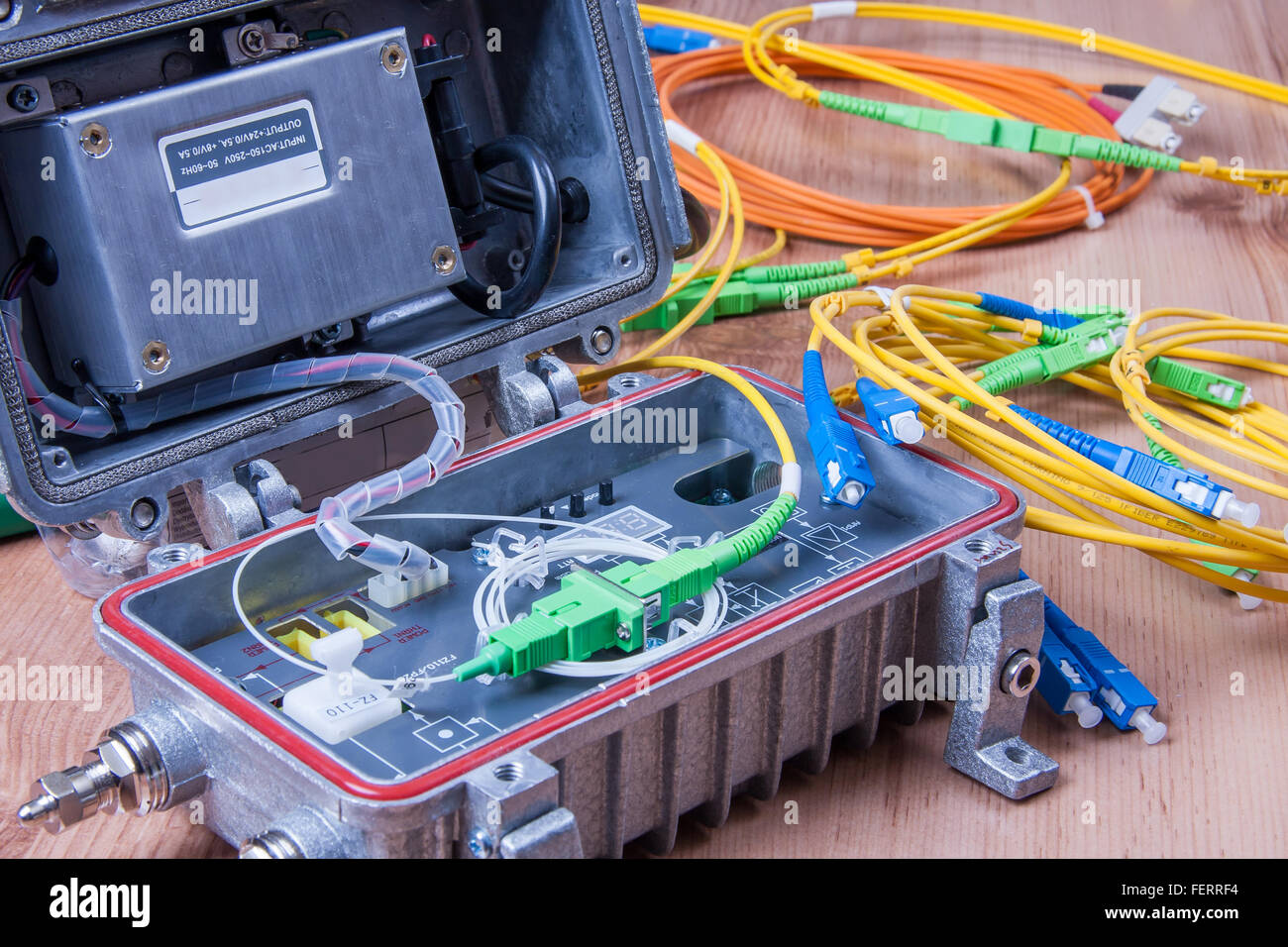 Fiber optic device ready for packet data transmission Stock Photo - Alamy