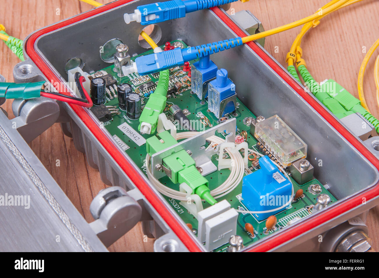 Fiber optic device ready for packet data transmission Stock Photo - Alamy