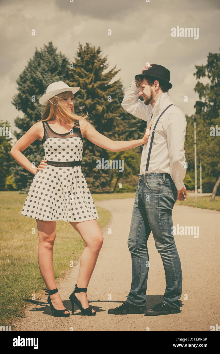 Summer holidays love relationship and dating concept - romantic playful ...