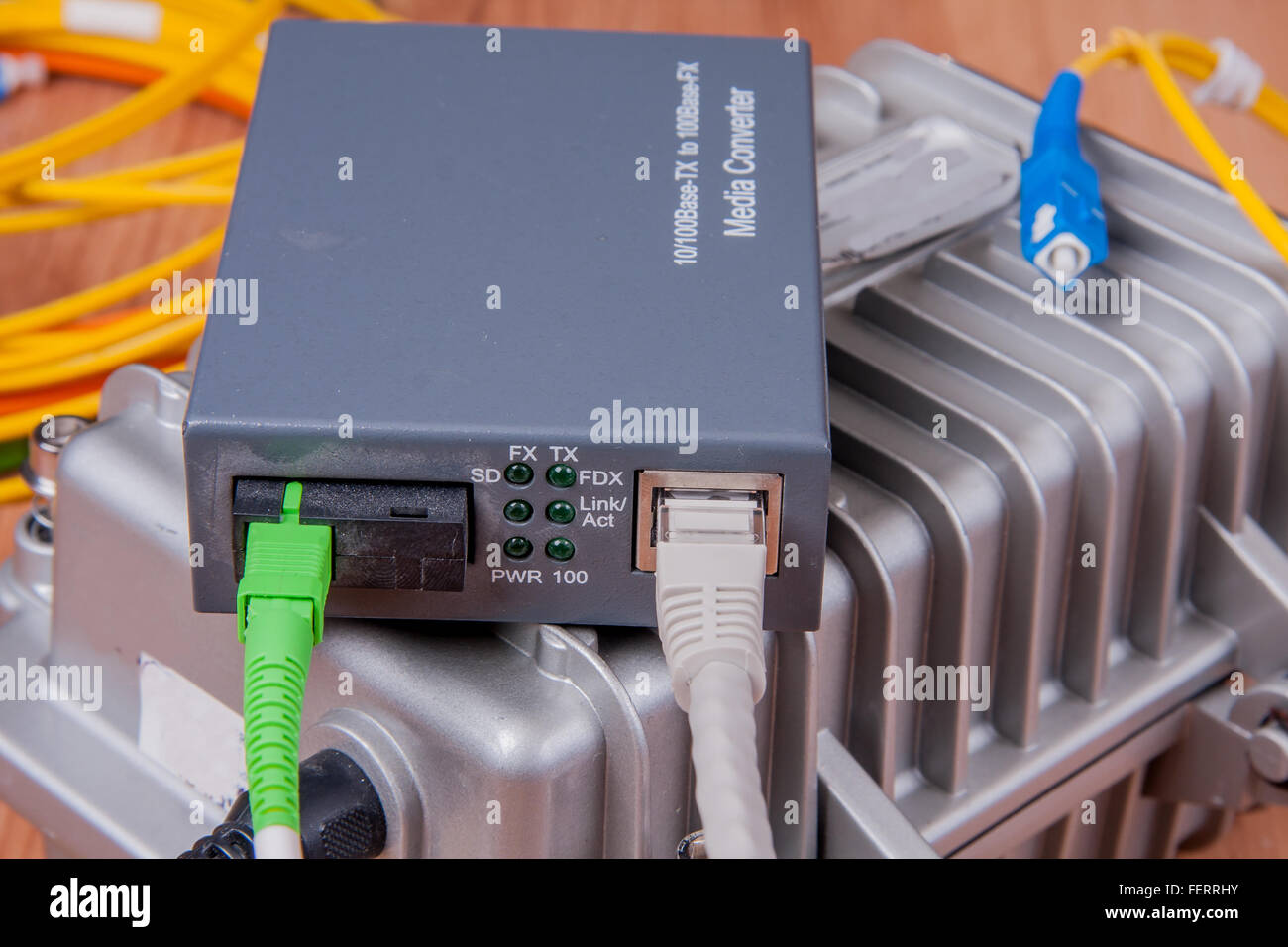 Fiber optic device ready for packet data transmission Stock Photo - Alamy