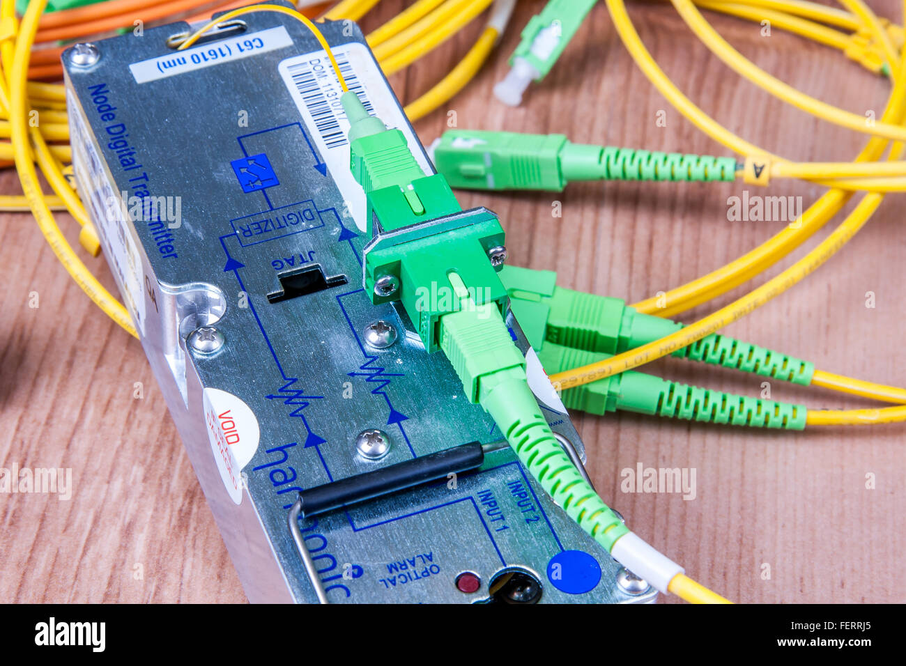 Fiber optic device ready for packet data transmission Stock Photo - Alamy