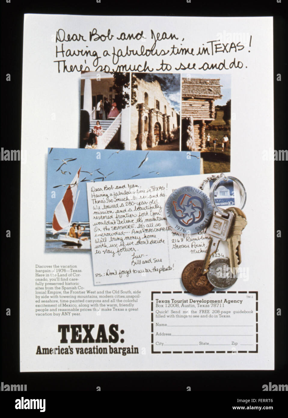 This advertisement promotes tourism in Texas, highlighting the state's ...
