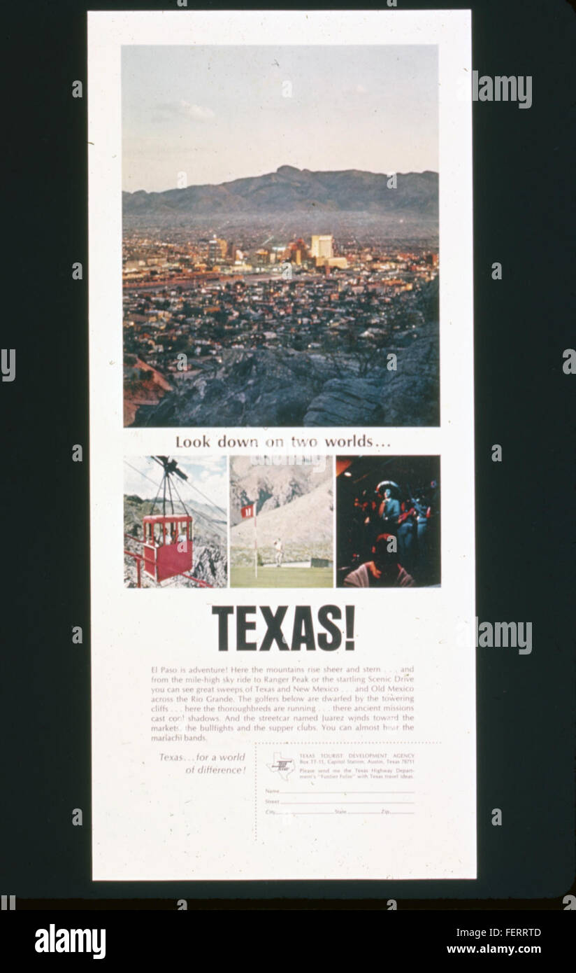 This advertisement promotes tourism in Texas, highlighting the state's ...