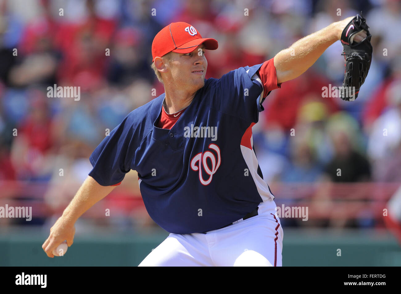 Viera, Florida, USA. 14th Mar, 2010. Washington Nationals pitcher ...