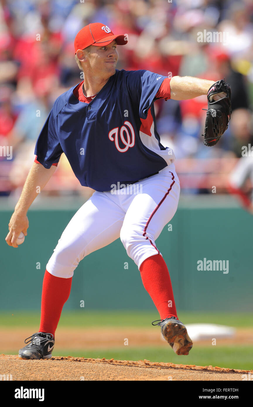 Viera, Florida, USA. 14th Mar, 2010. Washington Nationals pitcher ...