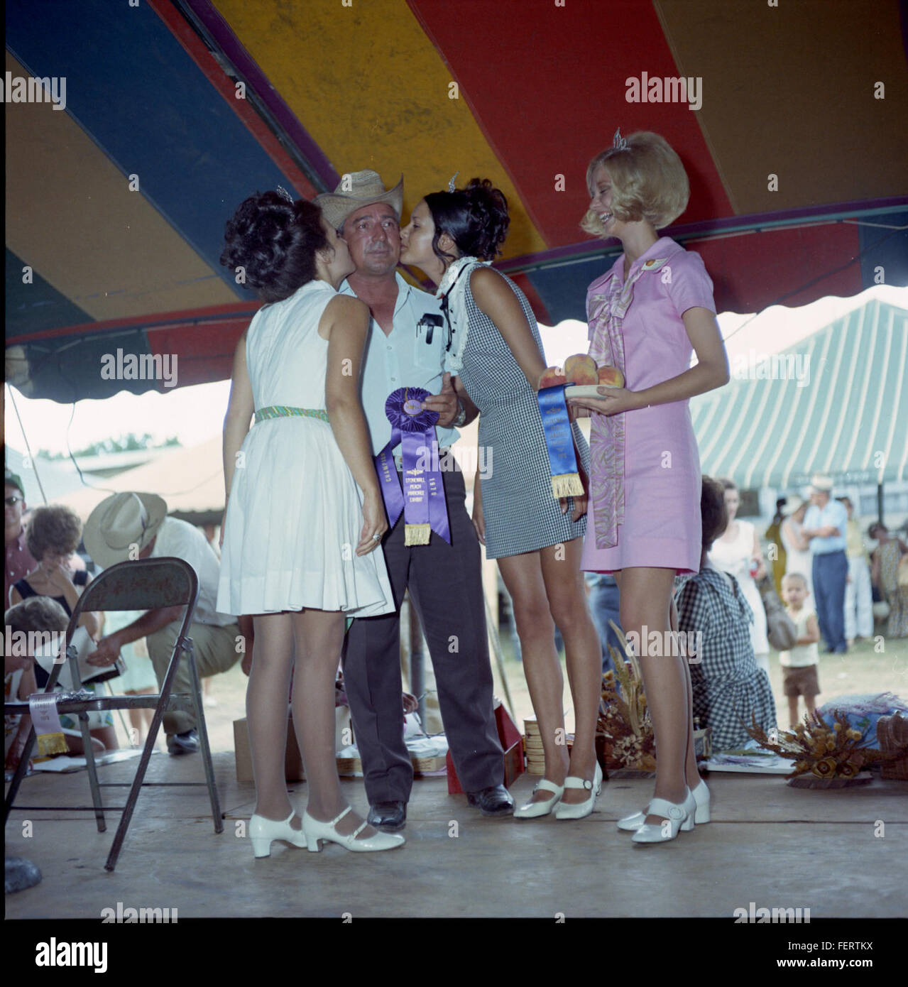 The Peach Jamboree in Stonewall, Texas, held in 1970, celebrates the ...