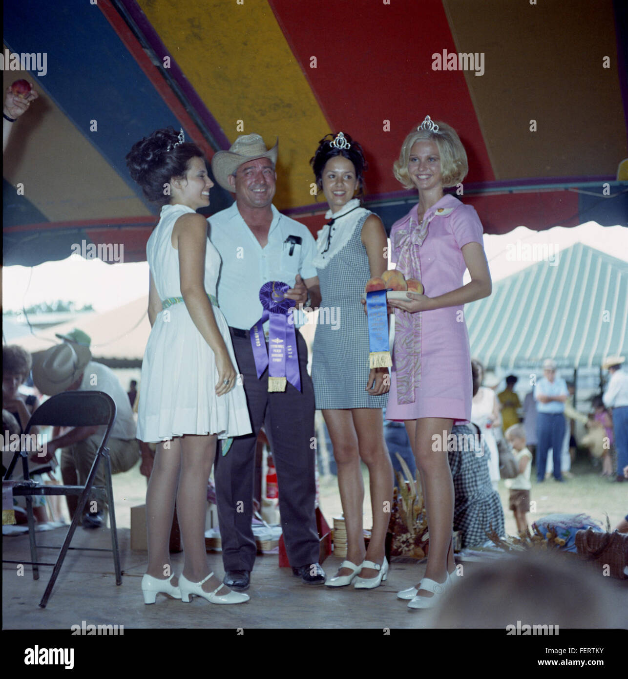 The Peach Jamboree in Stonewall, Texas, held in 1970, celebrates the ...