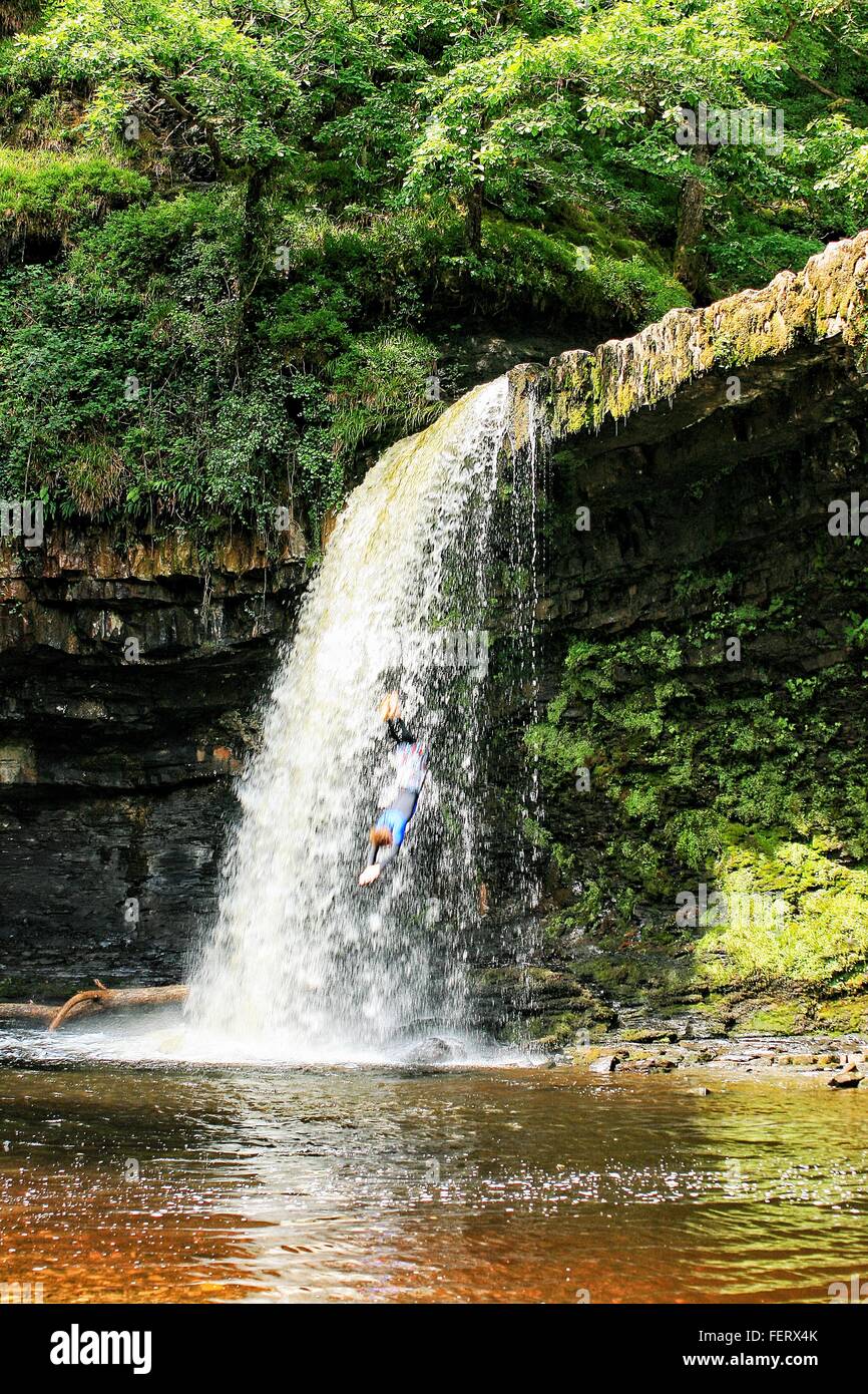 Jumping Into Waterfall High Resolution Stock Photography and Images - Alamy