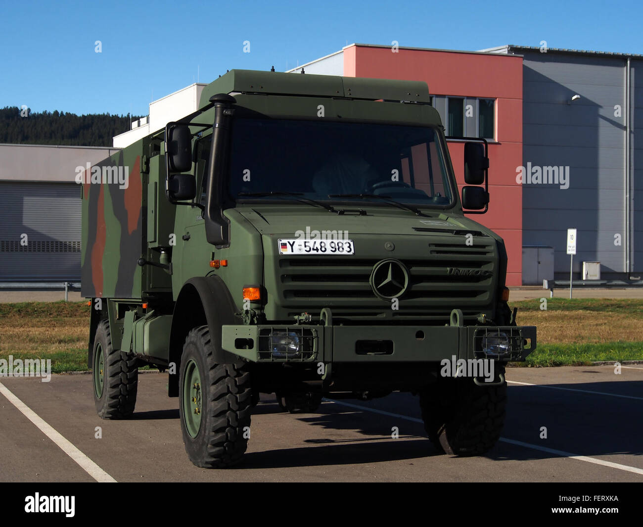 A Mercedes Unimog U4000, used by the German Bundeswehr, shown in a ...