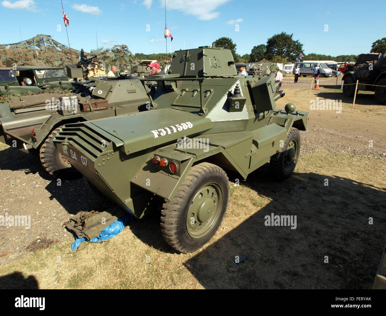 Turreted Daimler Dingo (F311588) scout car at the War & Peace show 2010 pic2 Stock Photo - Alamy