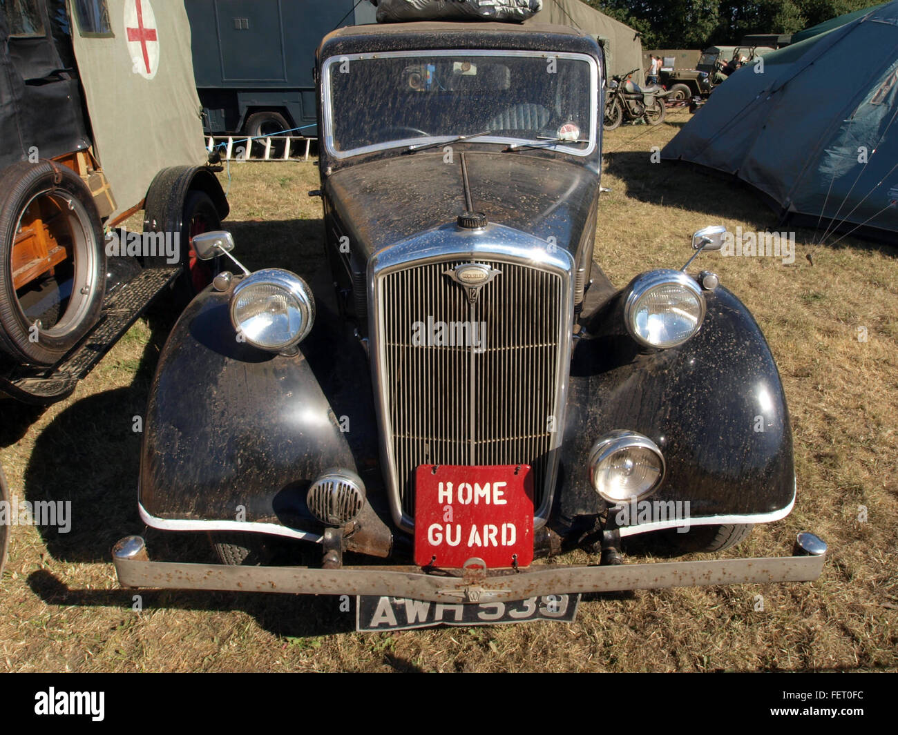 The Wolseley 12 Home Guard, a vintage vehicle, is displayed at the War ...