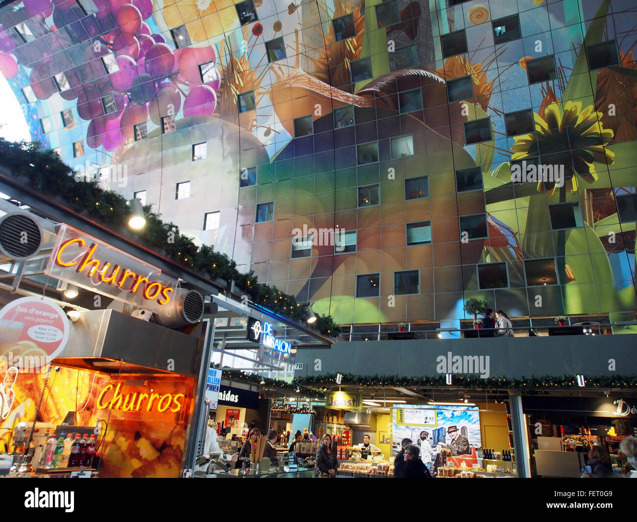 Markthal is an iconic indoor market located in Rotterdam, Netherlands ...