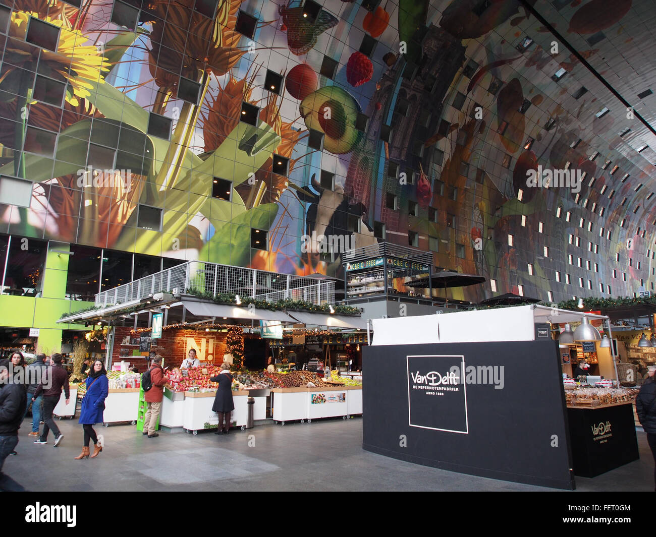 The Markthal in Rotterdam, Netherlands, is a large indoor market known ...