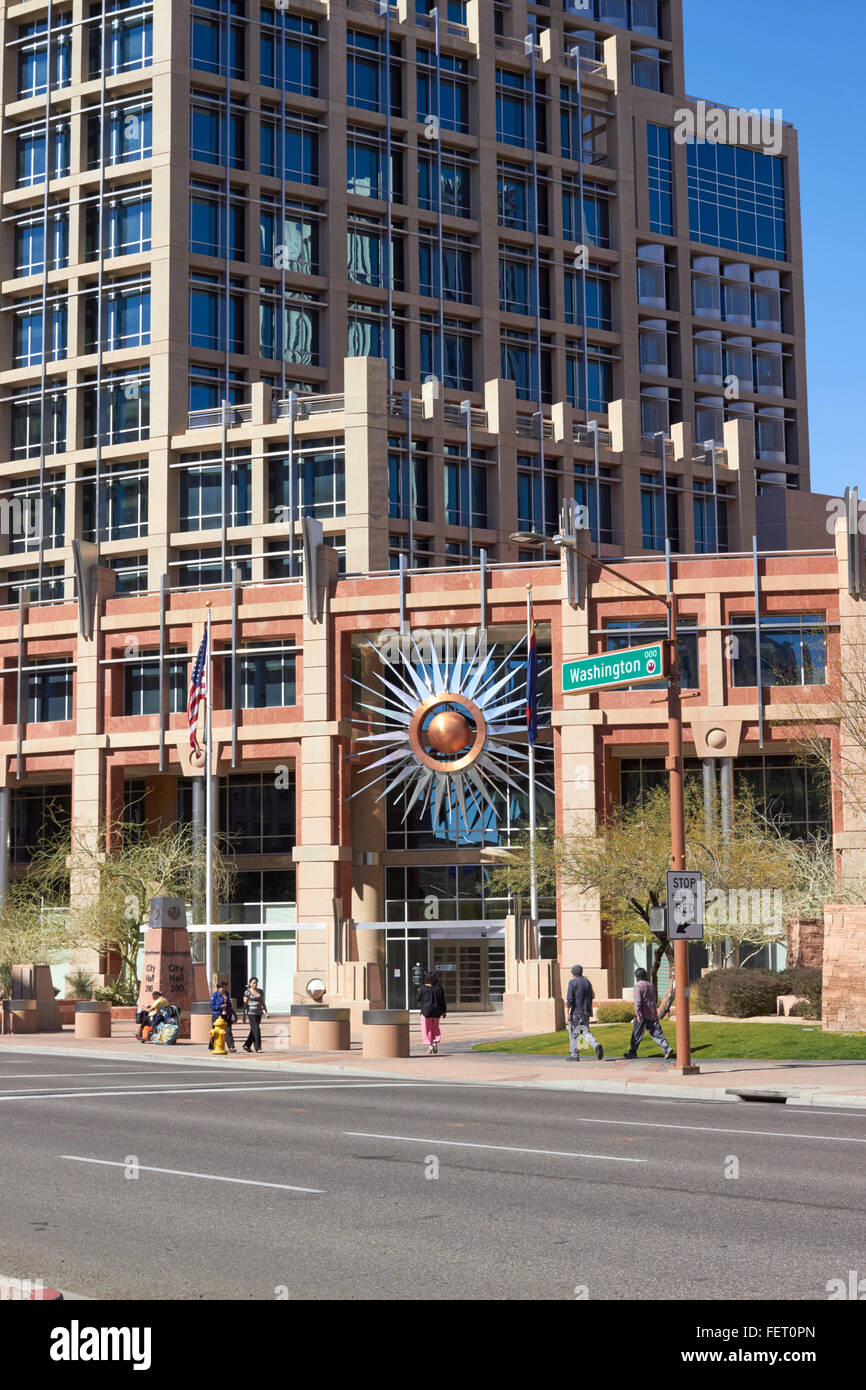 Phoenix, Arizona, USA. 08th February, 2016. Pedestrians walking in ...
