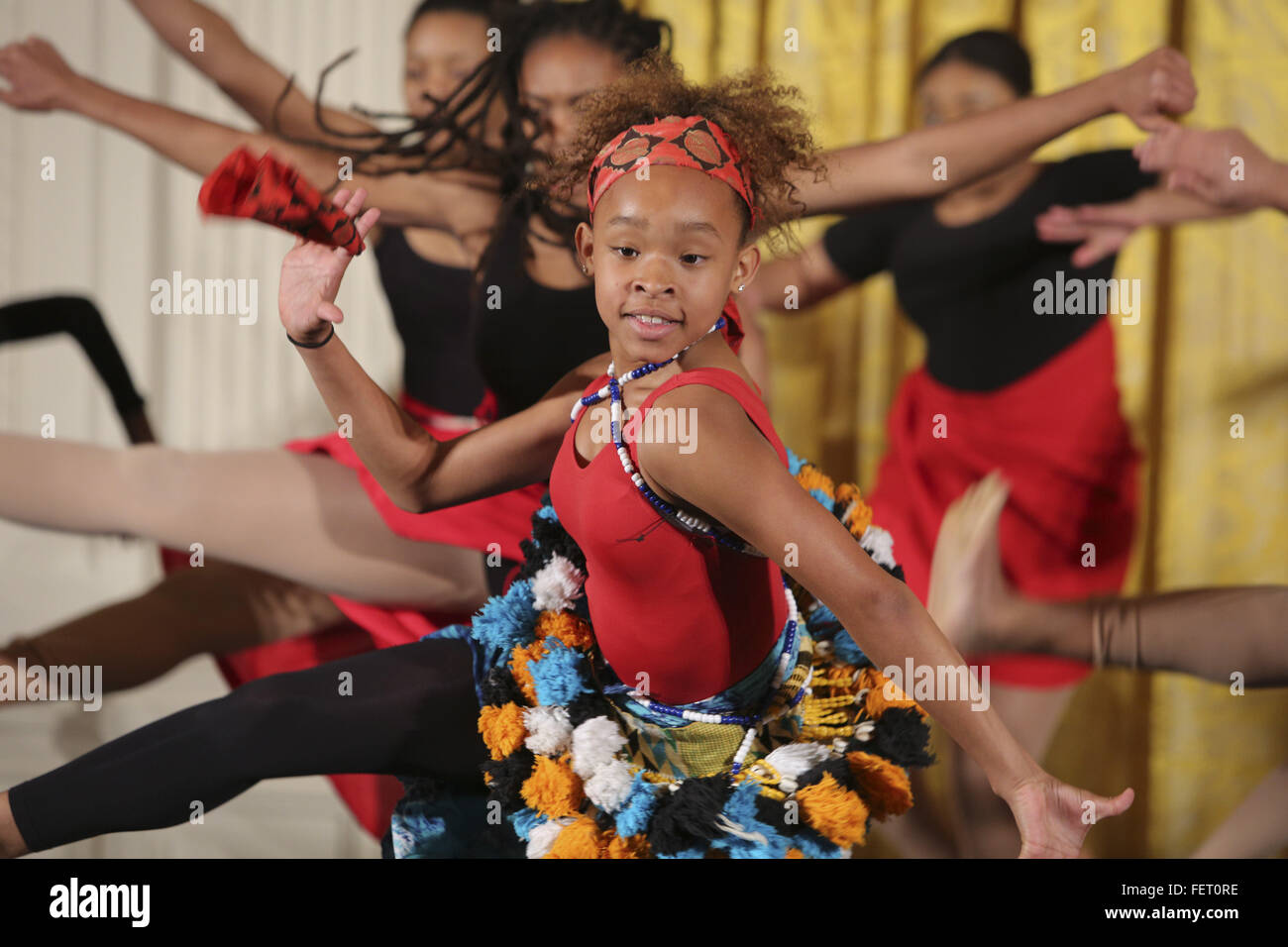 Washington, D.C, USA. 8th Feb, 2016. Local dance students performing at ...
