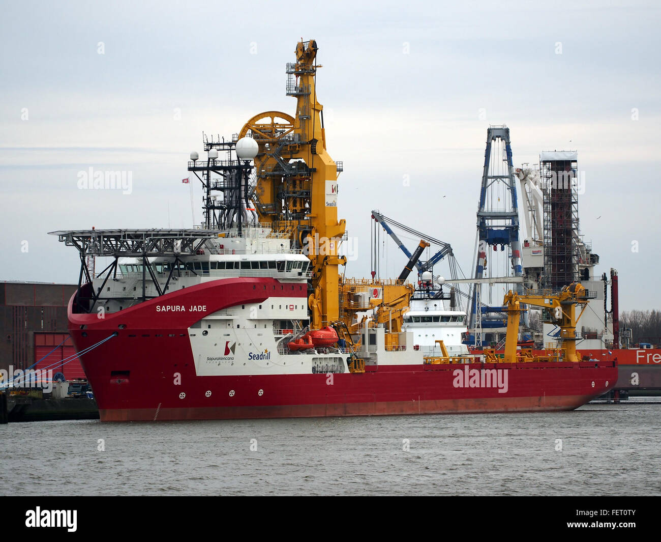 The Sapura Jade, an offshore construction vessel, docked at the Port of ...